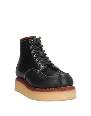 Kenzo Lace-up Leather Ankle Boots