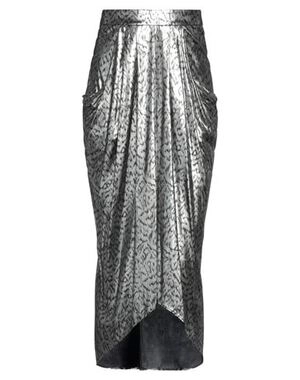 Isabel Marant Étoile Metallic Flared Midi Skirt - Silver