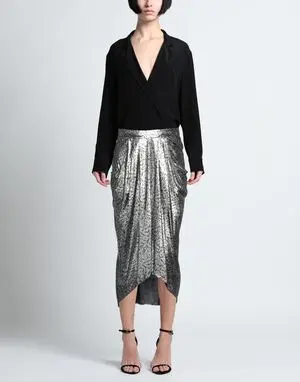 Isabel Marant Étoile Metallic Flared Midi Skirt - Silver