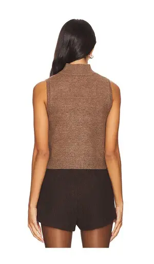 STITCHES & STRIPES Sleeveless Turtleneck Knit Top