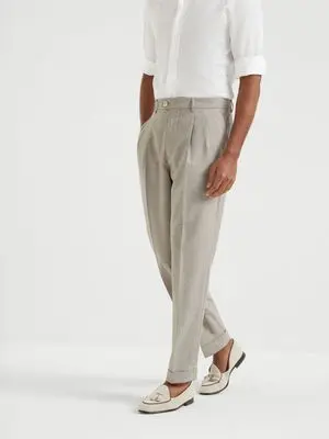 Brunello Cucinelli Pleat-detail Tailored Trousers - Neutrals