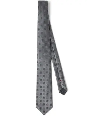 Brunello Cucinelli Brunello Cucinelli Silk Neck Tie Silver