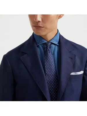 Brunello Cucinelli Dot-jacquard Silk Neck Tie