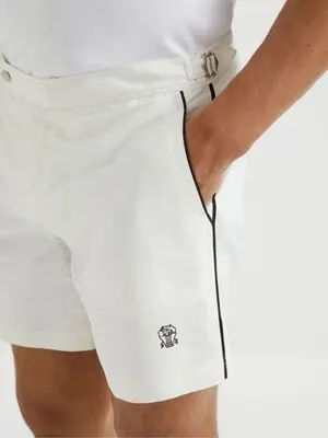 Brunello Cucinelli Logo-embroidered Swim Shorts