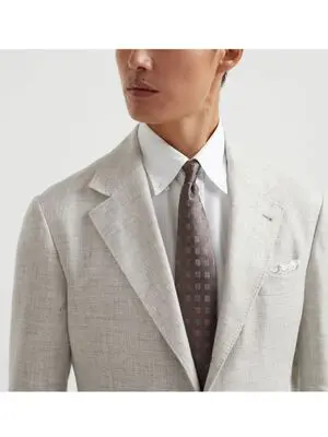 Brunello Cucinelli Jacquard-woven Silk Tie - Brown