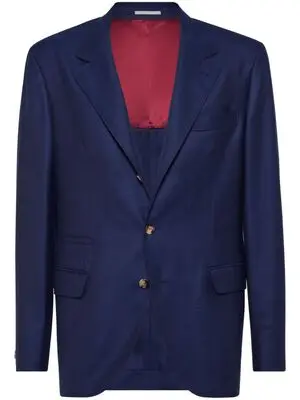 Brunello Cucinelli Single-breasted Blazer - Blue