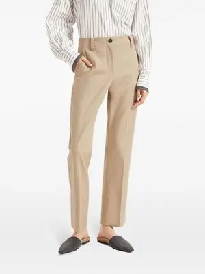 Brunello Cucinelli Kickflare Cigarette Trousers