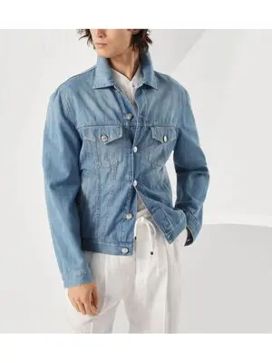 Brunello Cucinelli Button-up Denim Jacket - Blue