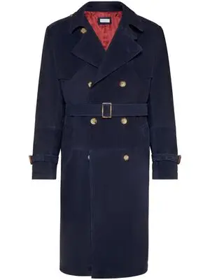 Brunello Cucinelli Suede Trench Coat