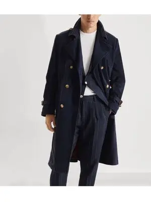 Brunello Cucinelli Suede Trench Coat