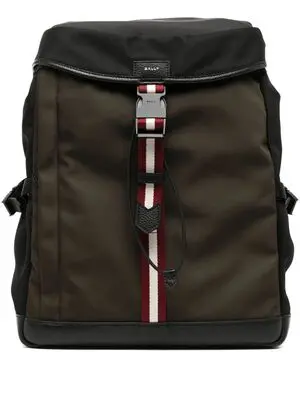 Bally Striped Backpack - Black