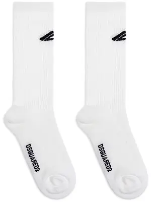 Dsquared2 Logo Socks - White