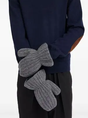 MAISON MARGIELA Ribbed-knit Mittens