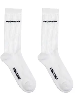 Dsquared2 Logo Socks - White