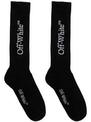 Off-White Quote Socks - Black