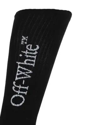 Off-White Quote Socks - Black