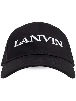 LANVIN Logo-embroidered Cap - Black