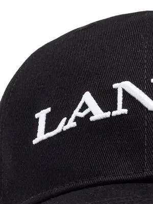 LANVIN Logo-embroidered Cap - Black