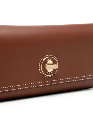 AGNÈS B. Contrast-stitching Leather Cross Body Bag