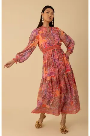 Hale Bob Shelby Long Dress - Pink