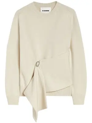 JIL SANDER Ruched-detail Knit Jumper