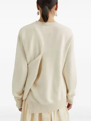 JIL SANDER Ruched-detail Knit Jumper