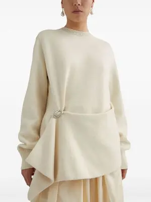 JIL SANDER Ruched-detail Knit Jumper
