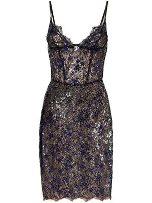 Dsquared2 Floral-lace Corset Dress