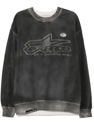 AAPE BY *A BATHING APE Logo Washed Sweatshirt