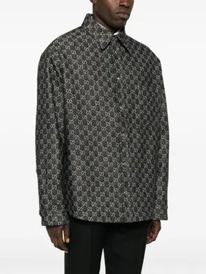 Gucci Gg Jacquard Reversible Shirt