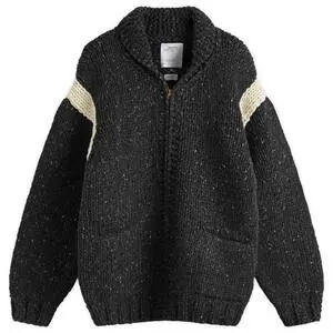 Visvim Cowichan Hand Knit Cardigan - Black