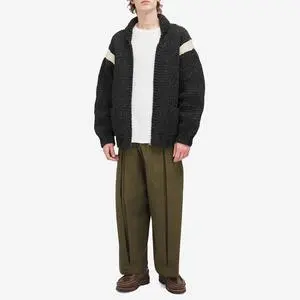 Visvim Cowichan Hand Knit Cardigan - Black