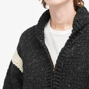 Visvim Cowichan Hand Knit Cardigan - Black