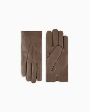 Giorgio Armani Nappa Leather Gloves - Beige