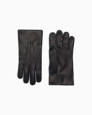 Giorgio Armani Nappa Leather Gloves - Blue