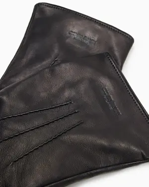 Giorgio Armani Nappa Leather Gloves - Blue