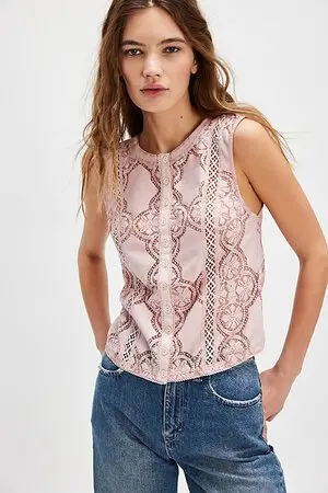 Free People Jae Knit Top - Pale Mauve