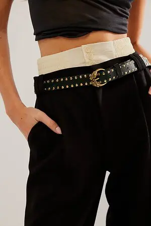 CAMPOMAGGI Dolce Studded Leather Belt
