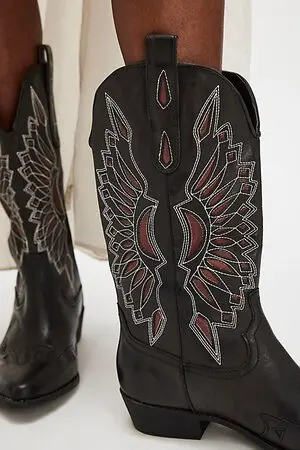 Matisse Willa Western Boots - Black/red