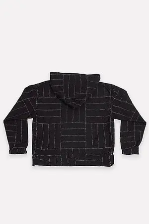 ANCHAL Crosshatch Quilted Hoodie