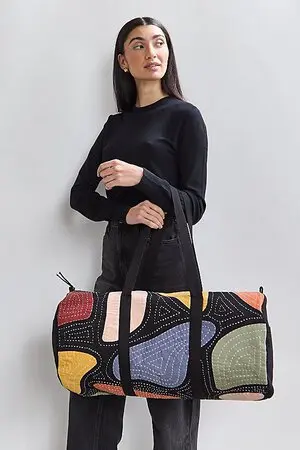 ANCHAL Petal Weekender Duffle Bag - Charcoal