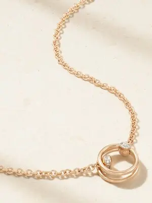 Pomellato Together 18-karat Rose Rhodium-plated And Diamond Necklace - Gold