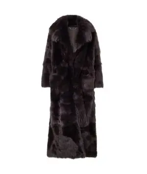 Nour Hammour Evita Shearling Overcoat