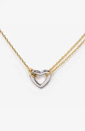 LITTLE SKY STONE Emma Heart Necklace - Silver / Gold