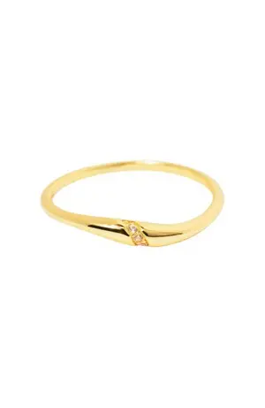 LITTLE SKY STONE Liana Wave Ring - Gold