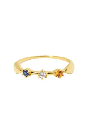 LITTLE SKY STONE Elena Sapphire Accent Ring - Gold / Multicolor