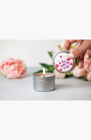 LIZUSH Trio Of Tin Soy Candle Scented With Bergamot And Lavender Essential Oils
