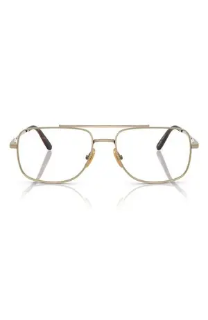 Ray-ban Ray-Ban 56mm Square Optical Glasses Gold Flash