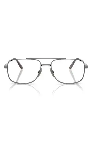 Ray-ban 56mm Square Optical Glasses - Gunmetal