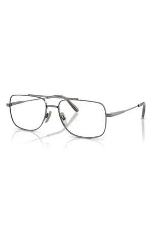 Ray-ban 56mm Square Optical Glasses - Gunmetal